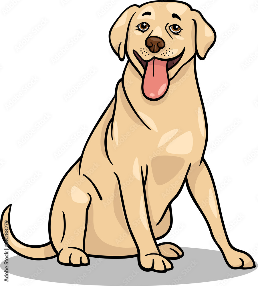 labrador retriever dog cartoon illustration Stock Vector | Adobe Stock