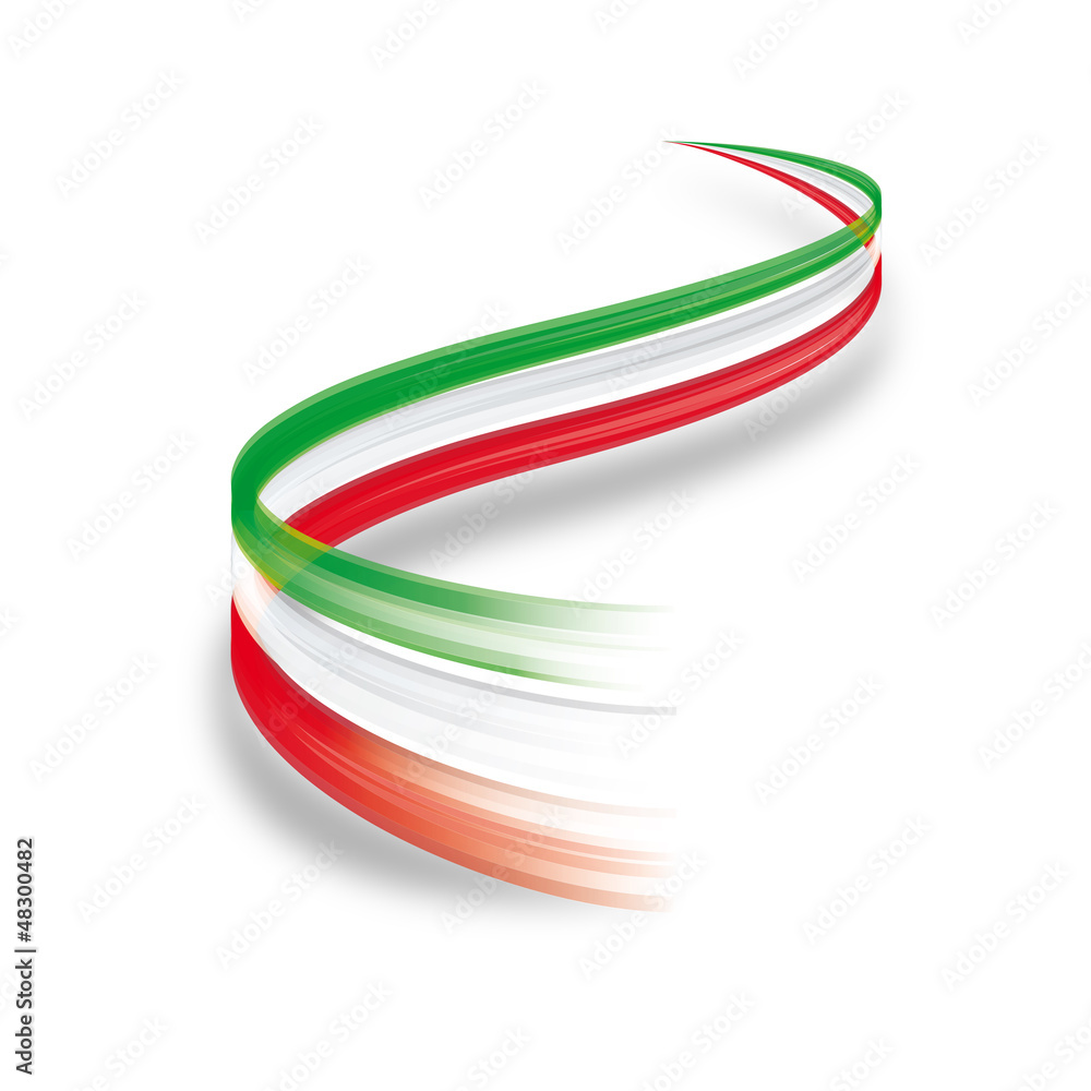 Vettoriale Stock Onda astratta tricolore italiano | Adobe Stock
