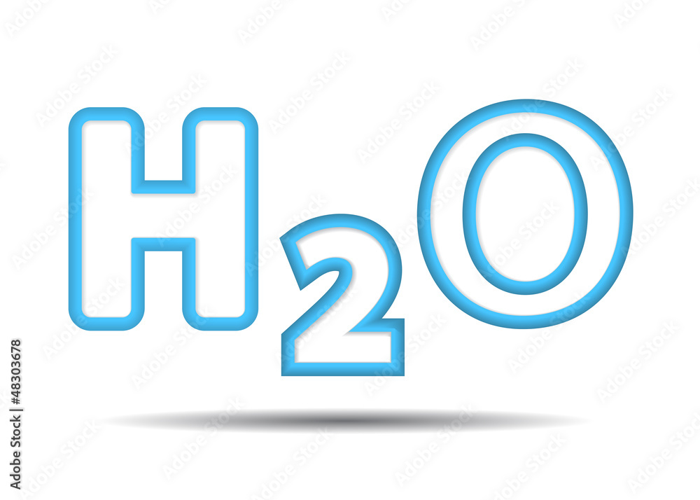 formula of the water H2O Stock Vector | Adobe Stock