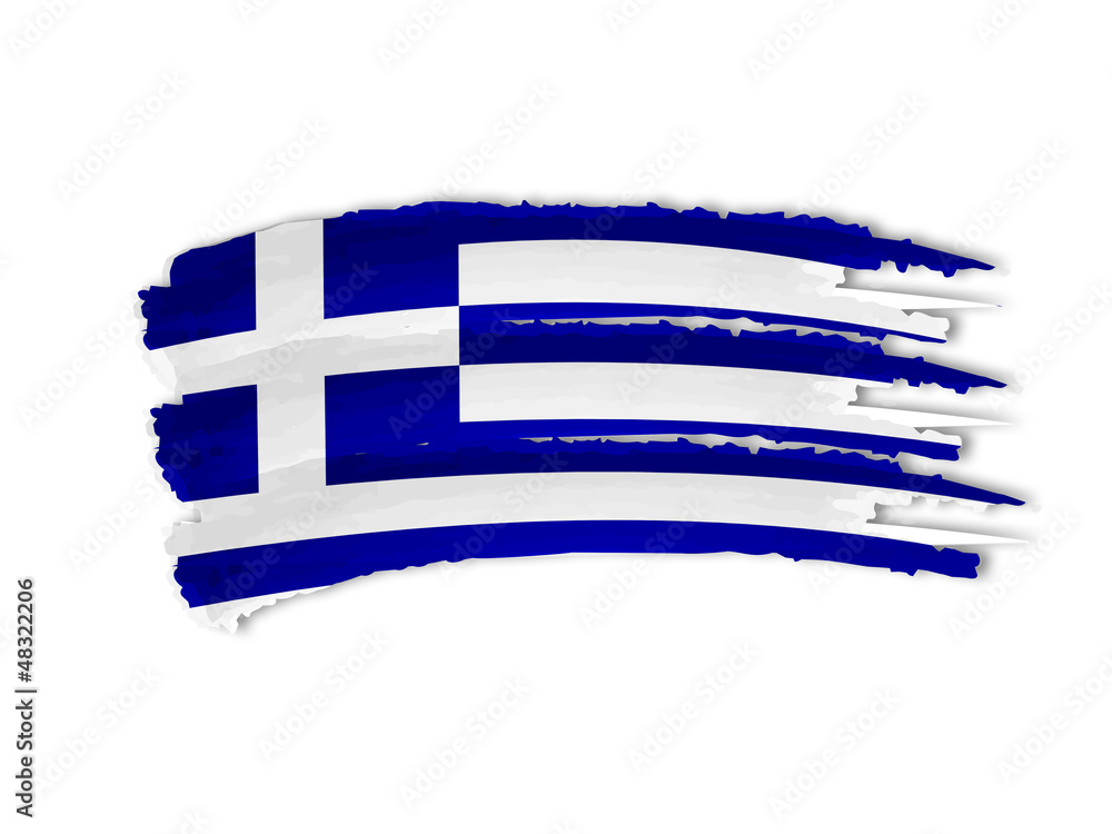 Greek flag drawing Stock Illustration | Adobe Stock
