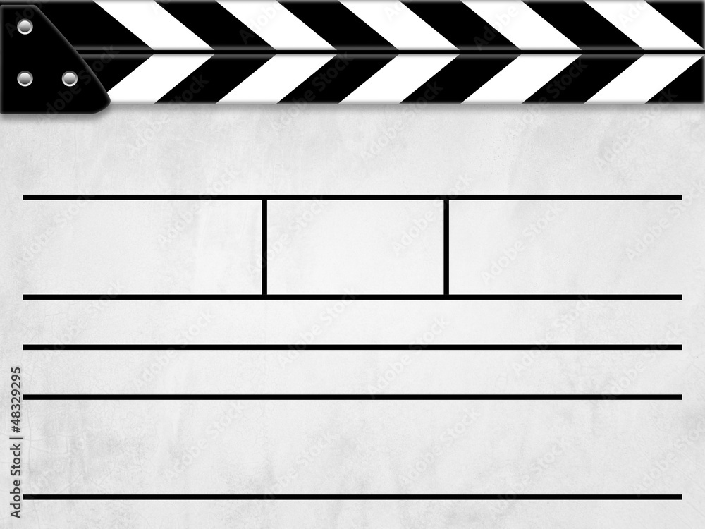 Clapper board or slate white board with texture Stock Photo | Adobe Stock