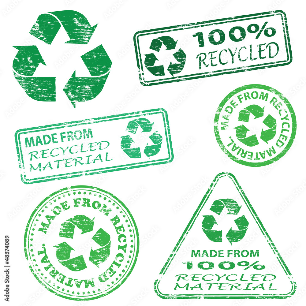 Recycled Stamps Stock Vector | Adobe Stock