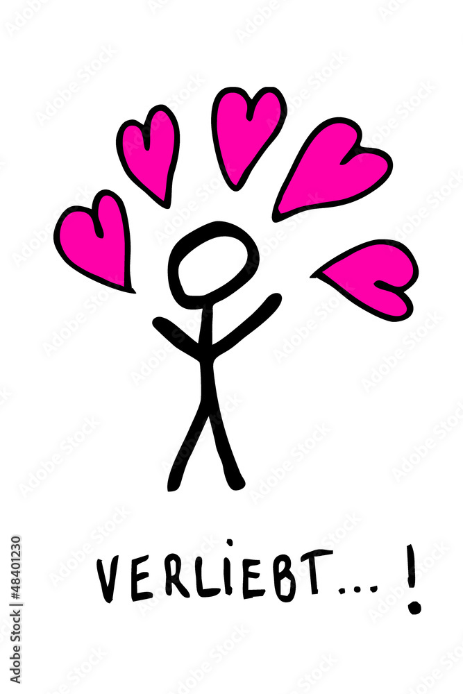 verliebt sein... Stock-Illustration | Adobe Stock