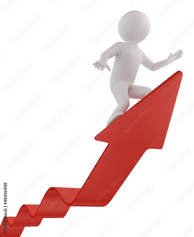 Aufstieg roter Pfeil Stock-Illustration | Adobe Stock