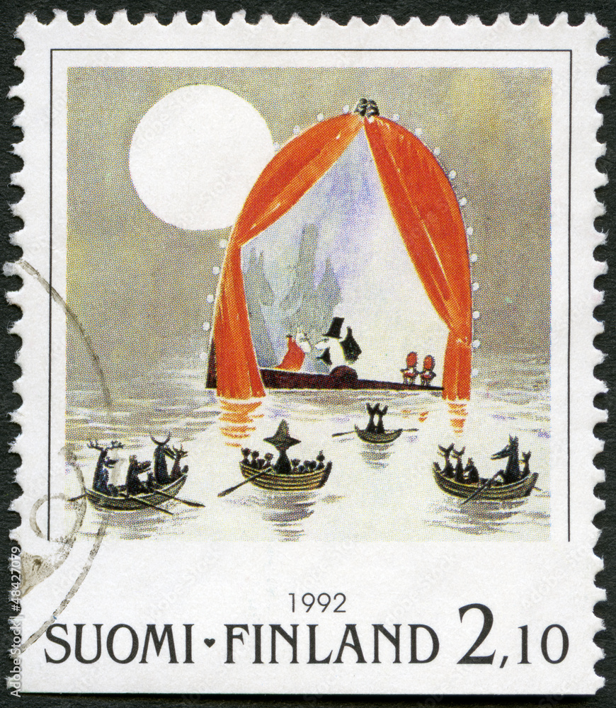 FINLAND - 1992: shows Moomin Cartoon Characters, by Tove Jansson Stock ...