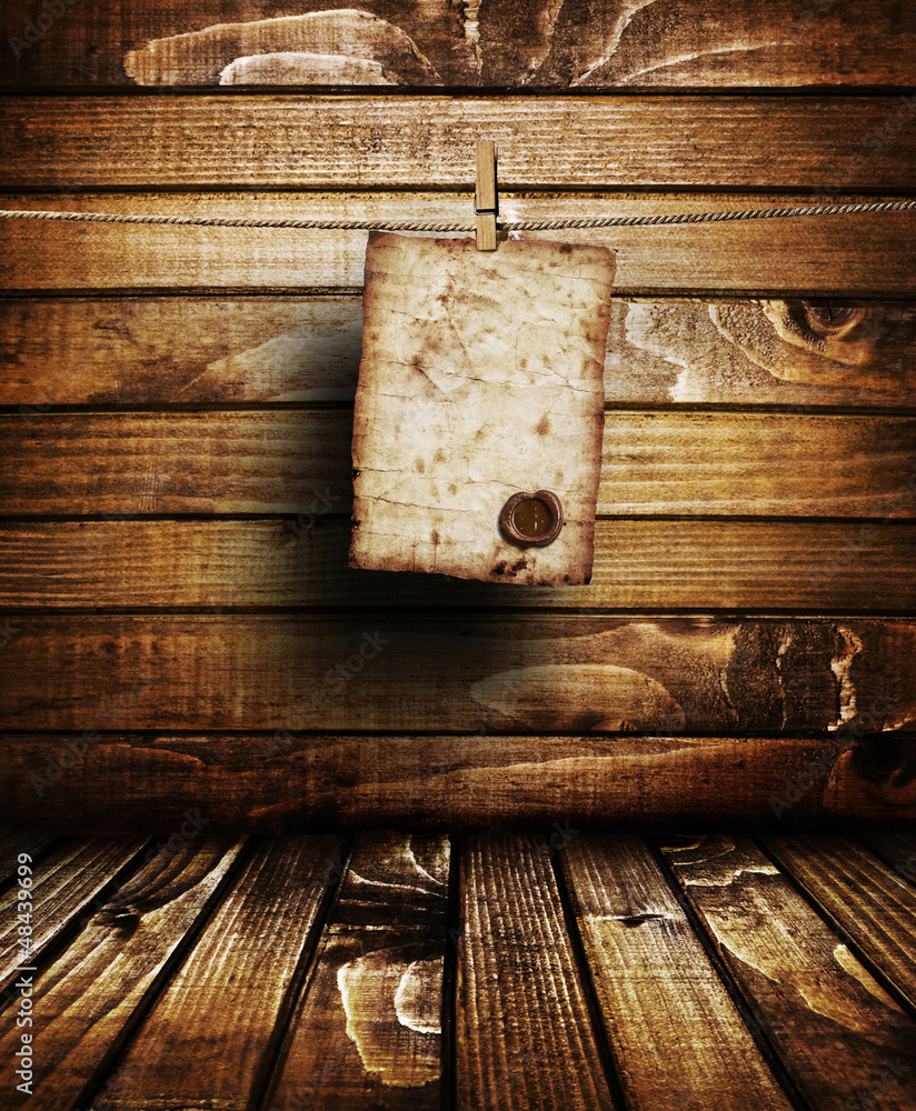 old letter on brown wood texture with natural patterns Stock Photo ...