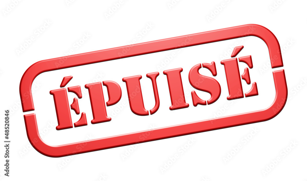 Cachet "Epuisé" Stock Illustration | Adobe Stock