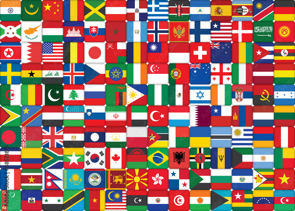some of world flags icons background Stock Illustration | Adobe Stock
