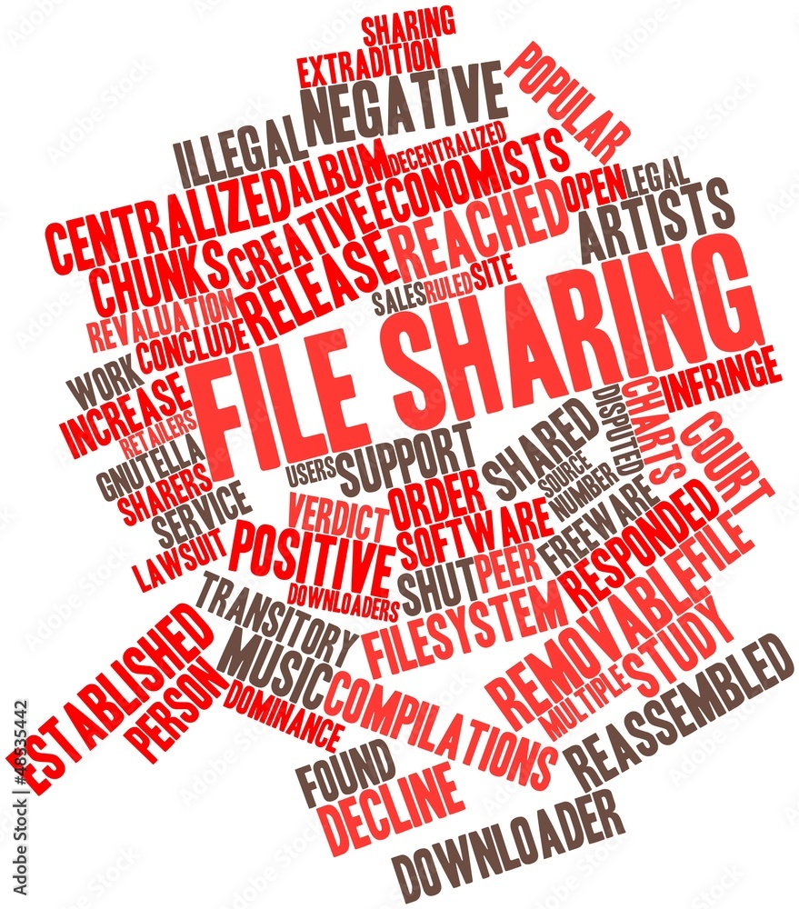 Word cloud for File sharing Stock Illustration | Adobe Stock