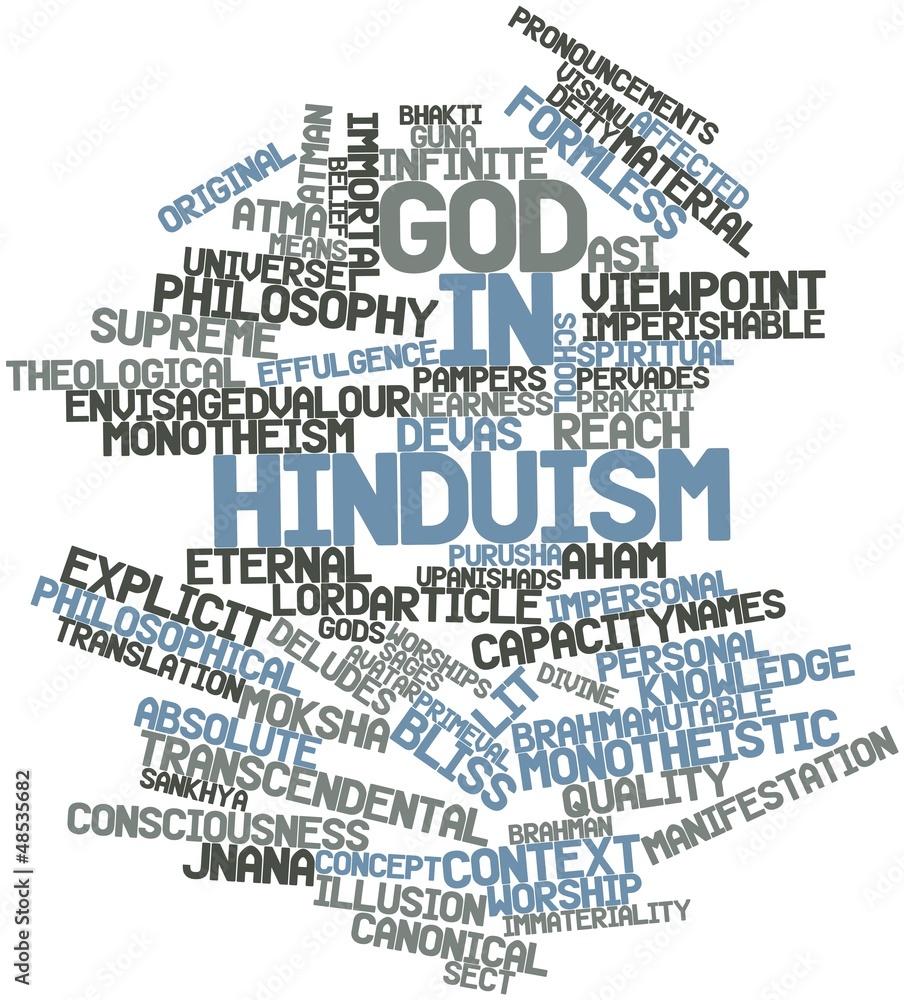 Word cloud for God in Hinduism Stock Illustration | Adobe Stock
