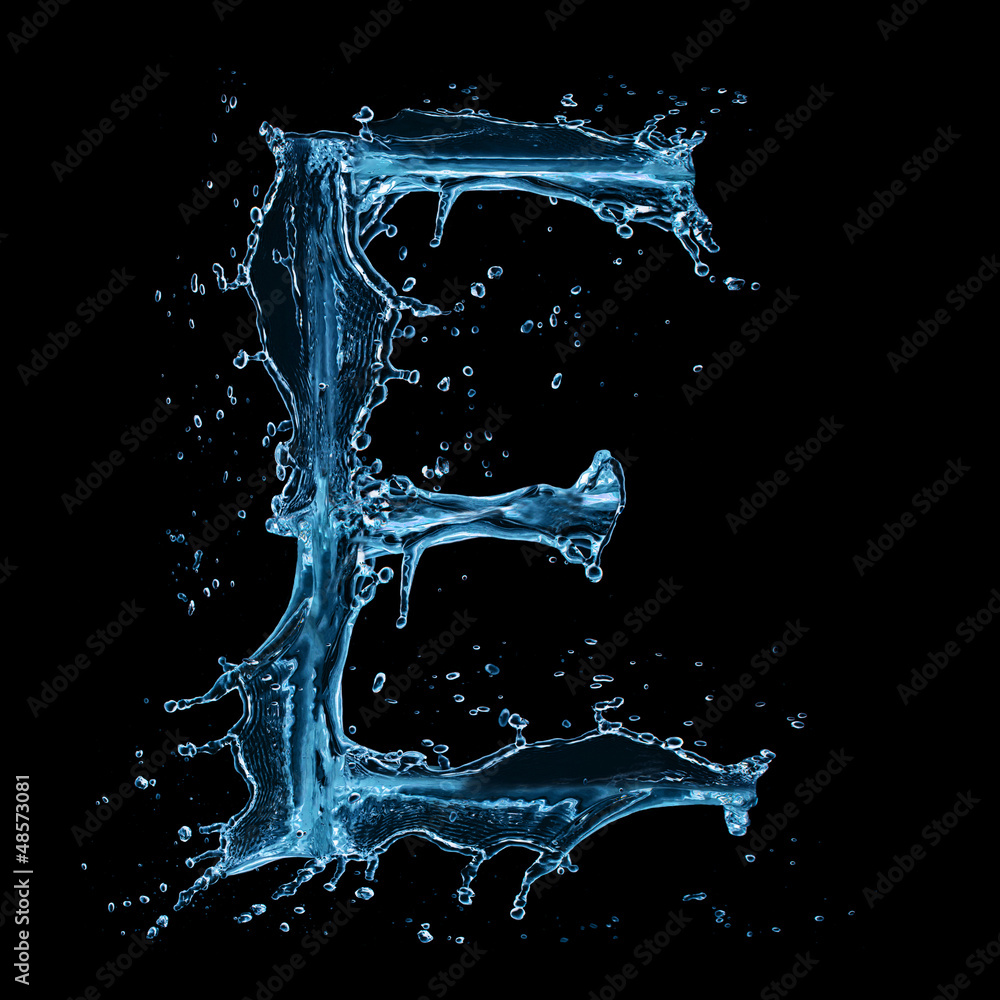 Letter E Water