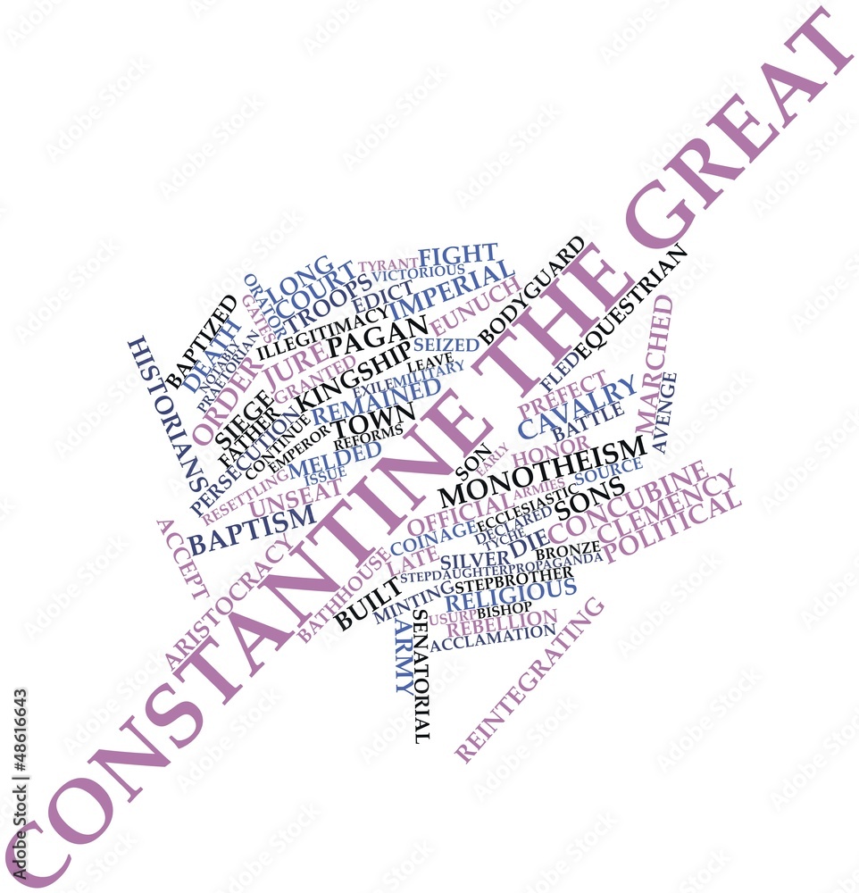 Word cloud for Constantine the Great Stock Illustration | Adobe Stock