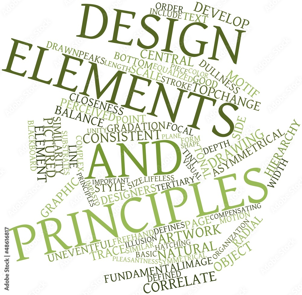 Word cloud for Design elements and principles Stock Illustration ...