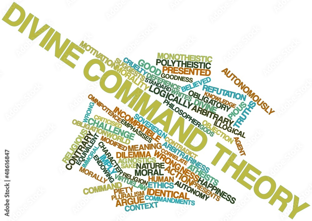 Word cloud for Divine command theory Stock Illustration | Adobe Stock