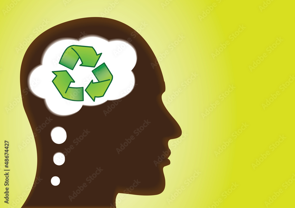 Thinking - Recycle, Save Earth, Environment Stock Vector | Adobe Stock