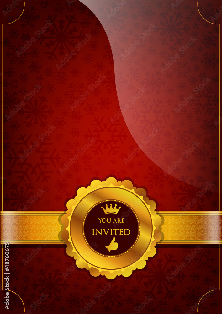 Red Invitation Design Stock Vector | Adobe Stock