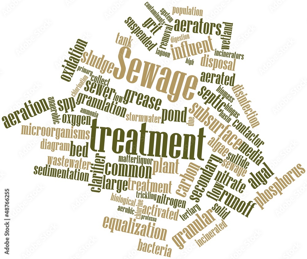 Word cloud for Sewage treatment Stock Illustration | Adobe Stock