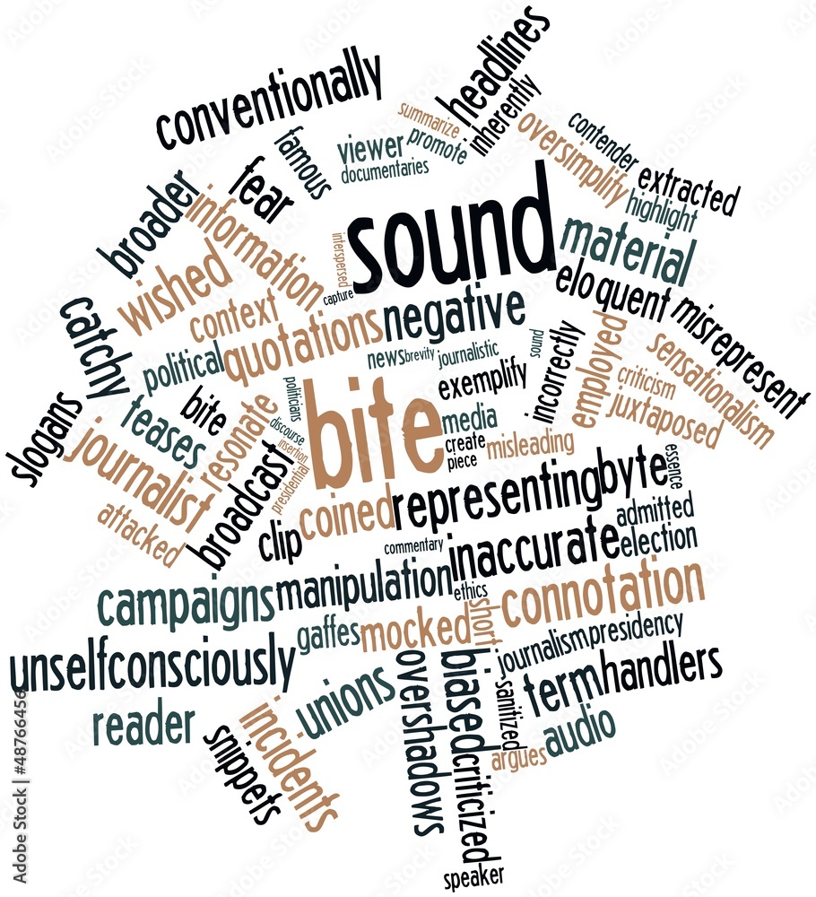 Word cloud for Sound bite Stock Illustration | Adobe Stock