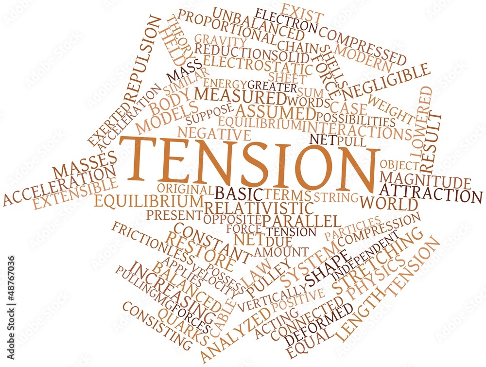 Word cloud for Tension Stock Illustration | Adobe Stock