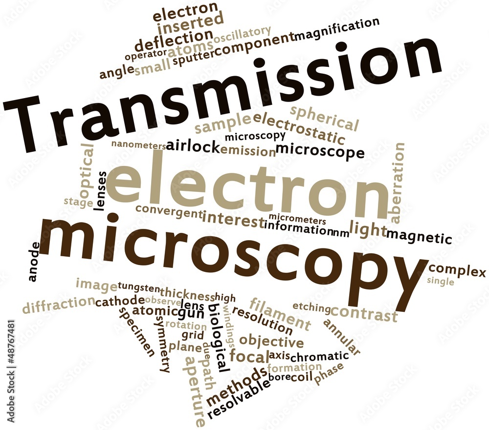 Word cloud for Transmission electron microscopy Stock Illustration ...