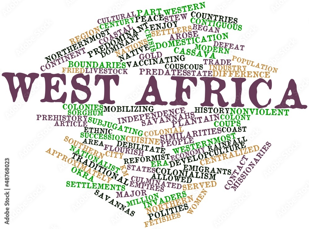 Word cloud for West Africa Stock Illustration | Adobe Stock