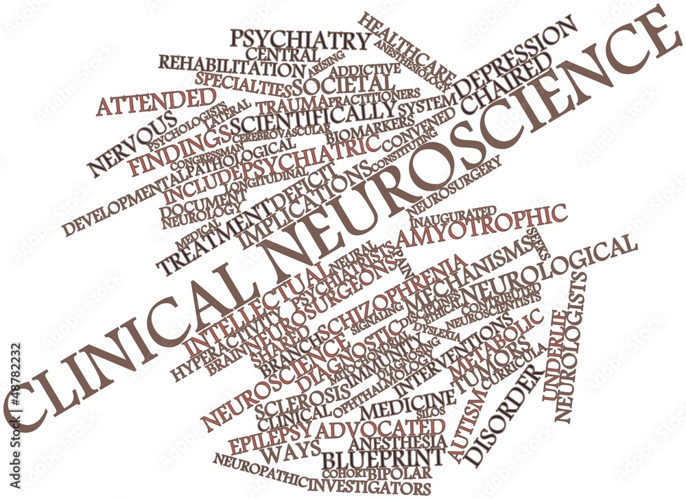 Word cloud for Clinical neuroscience Stock Illustration | Adobe Stock