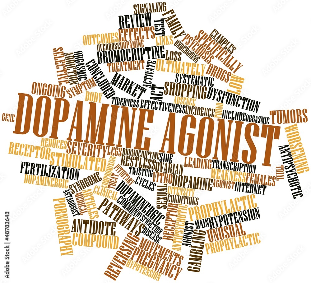 Word cloud for Dopamine agonist Stock Illustration | Adobe Stock