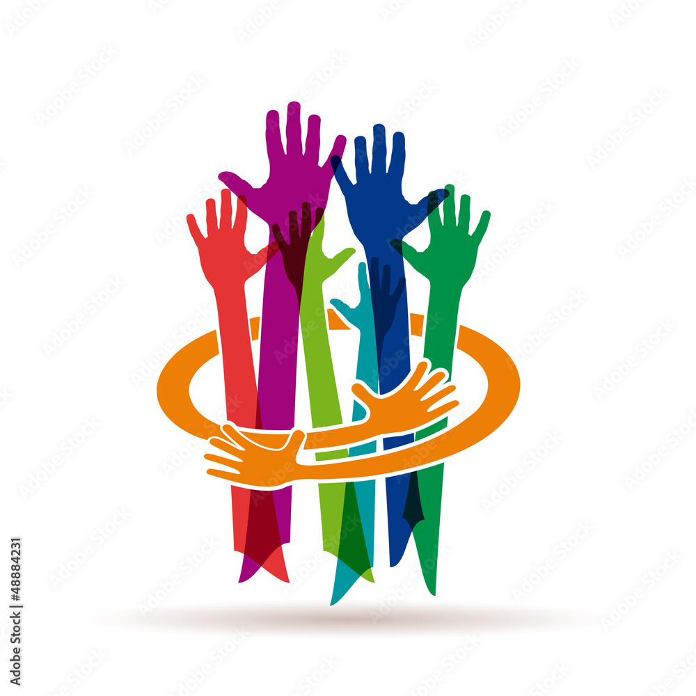 Colorful Teamwork rainbow # Vector Stock Vector | Adobe Stock
