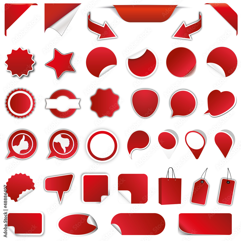 Button Sticker Kollektion - Rabatt / Sale / Angebot Stock-Vektorgrafik ...