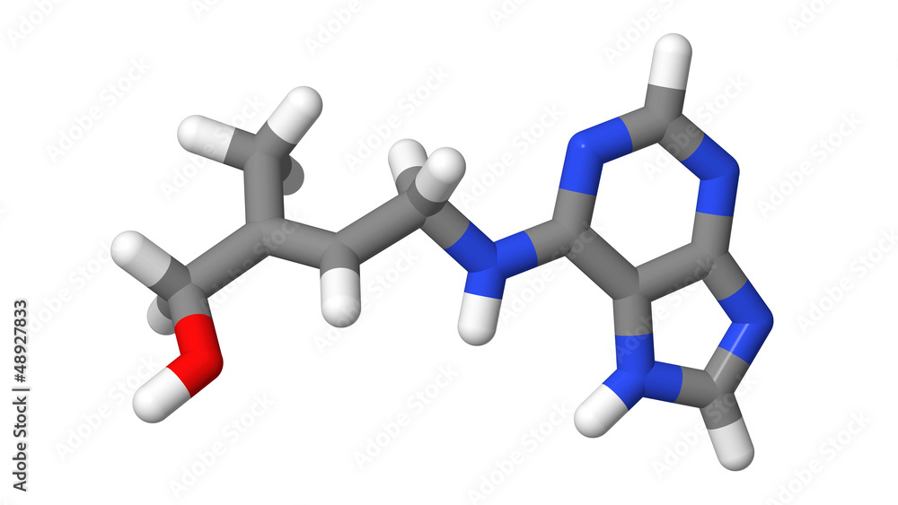 Plant hormone - Cytokinins - Zeatin - sticks molecular model Stock ...
