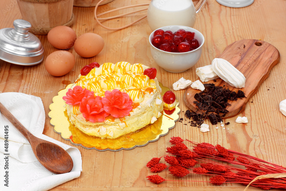 Torta meringa - Meringue cake Stock Photo | Adobe Stock