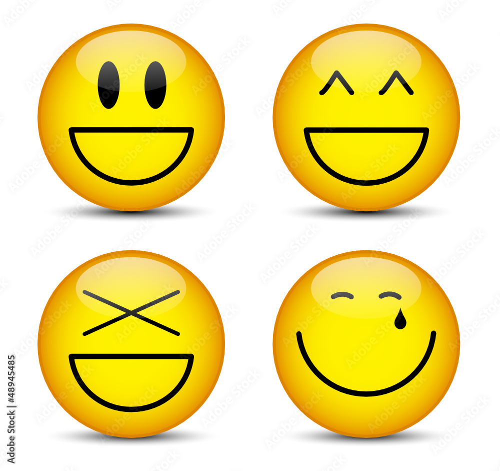 Lachende Smileys Stock Vector | Adobe Stock