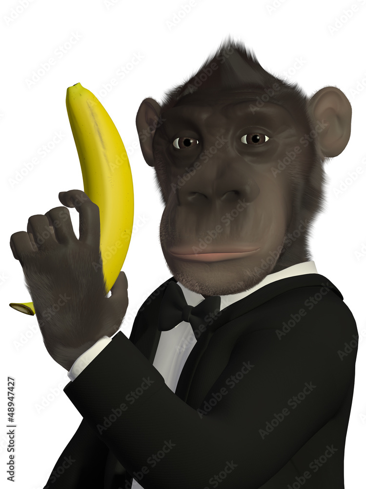 Mr.Monkey - "Banana Bond" Stock Illustration | Adobe Stock