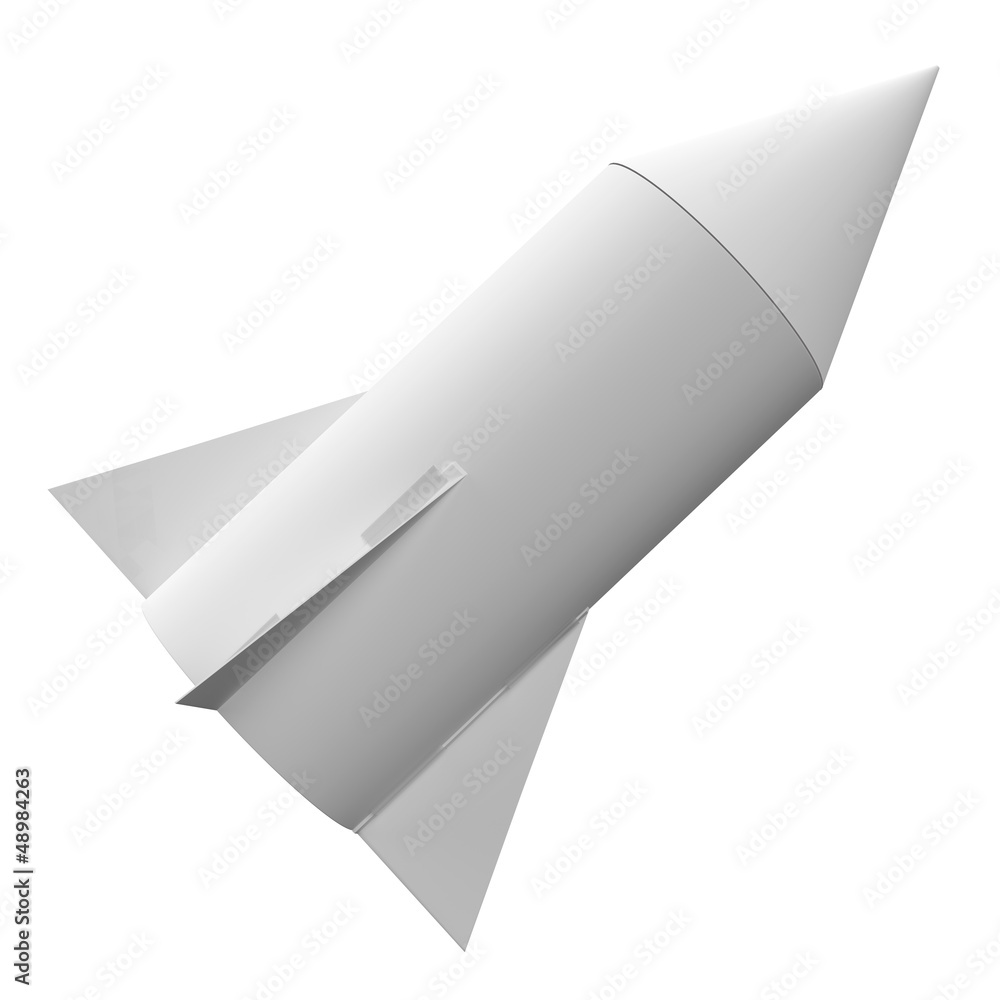 3D Paper Rocket Stock Illustration | Adobe Stock
