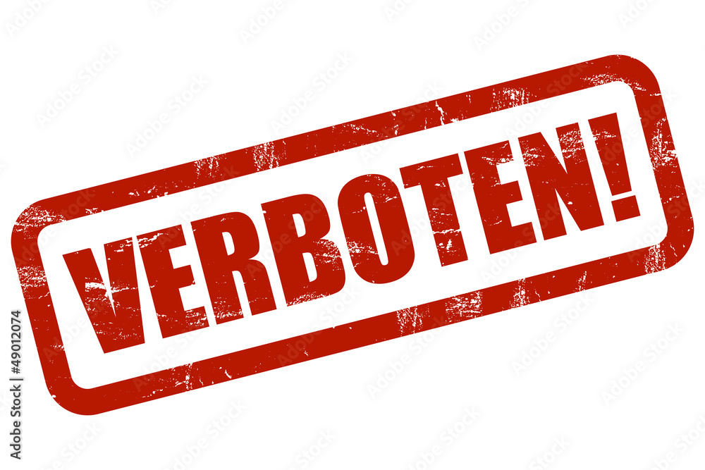 Grunge Stempel rot VERBOTEN! Stock Illustration | Adobe Stock