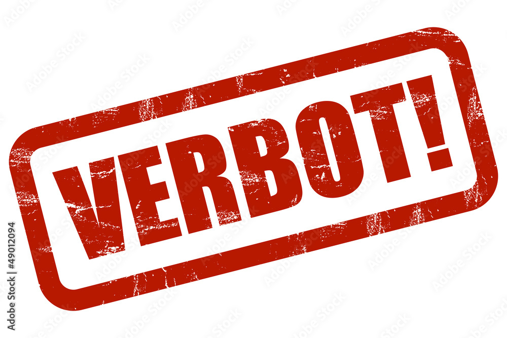 Grunge Stempel rot VERBOT! Stock-Illustration | Adobe Stock