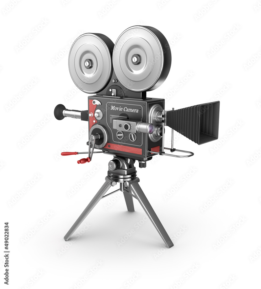 Vintage Movie Camera Illustration