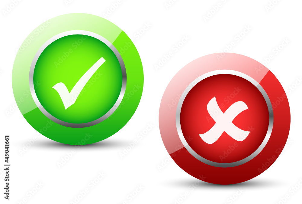 Ja Nein Button Stock-Vektorgrafik | Adobe Stock
