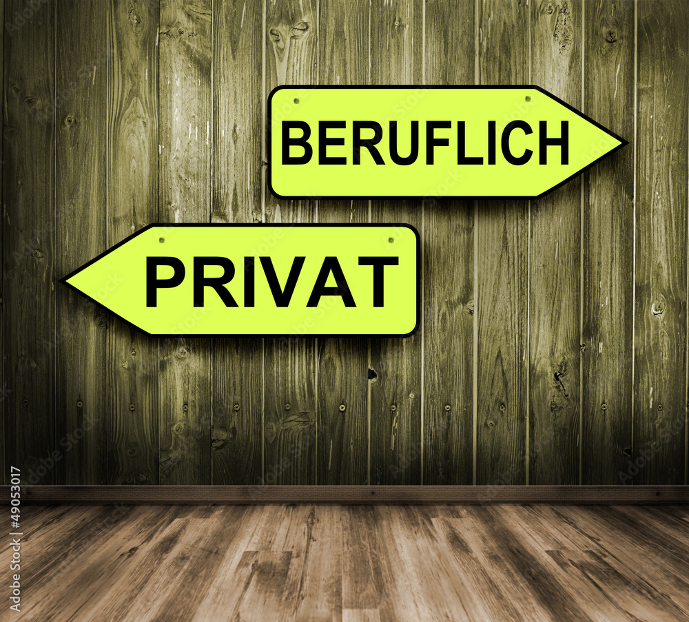 Privat - Beruflich Stock-Illustration | Adobe Stock