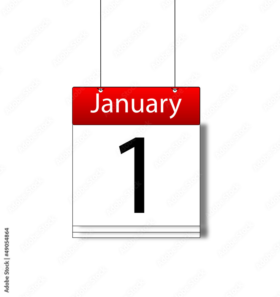 1. Januar / January 1 Stock-Vektorgrafik | Adobe Stock