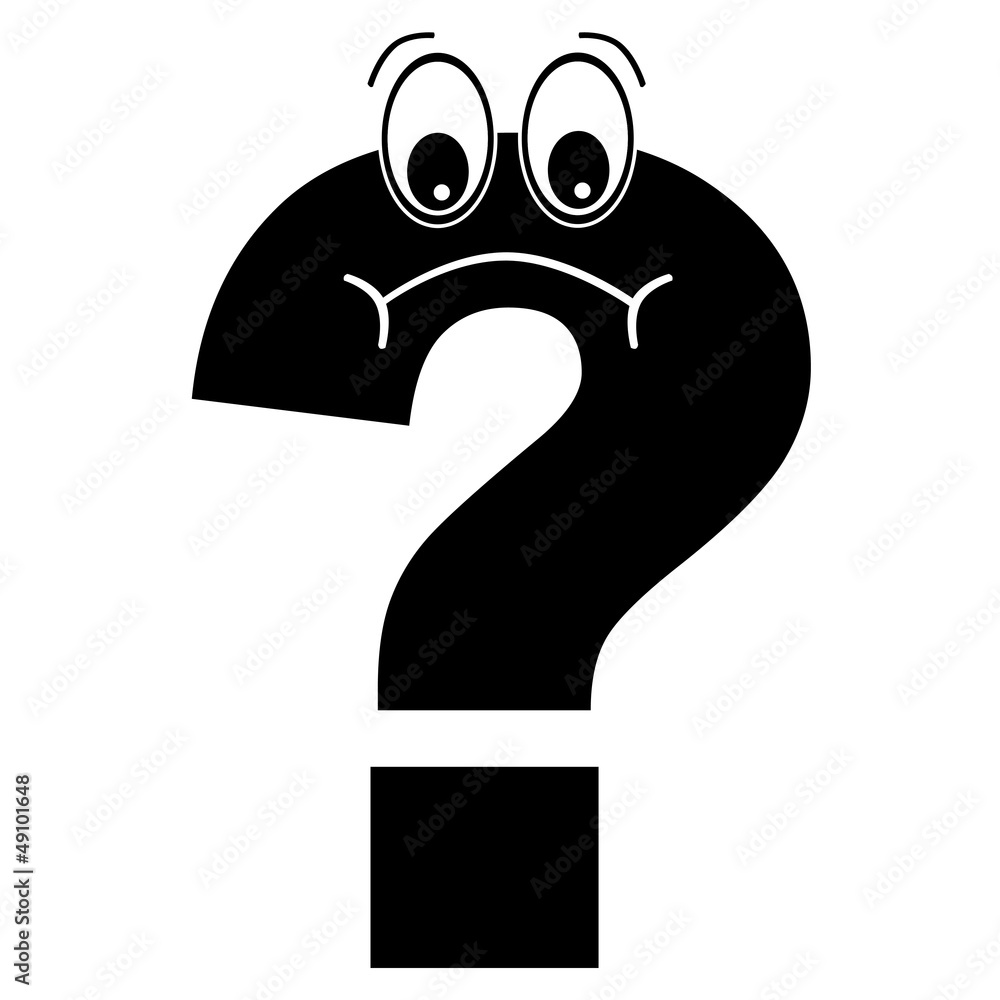 Confused and Sad Question Mark Stock Illustration | Adobe Stock