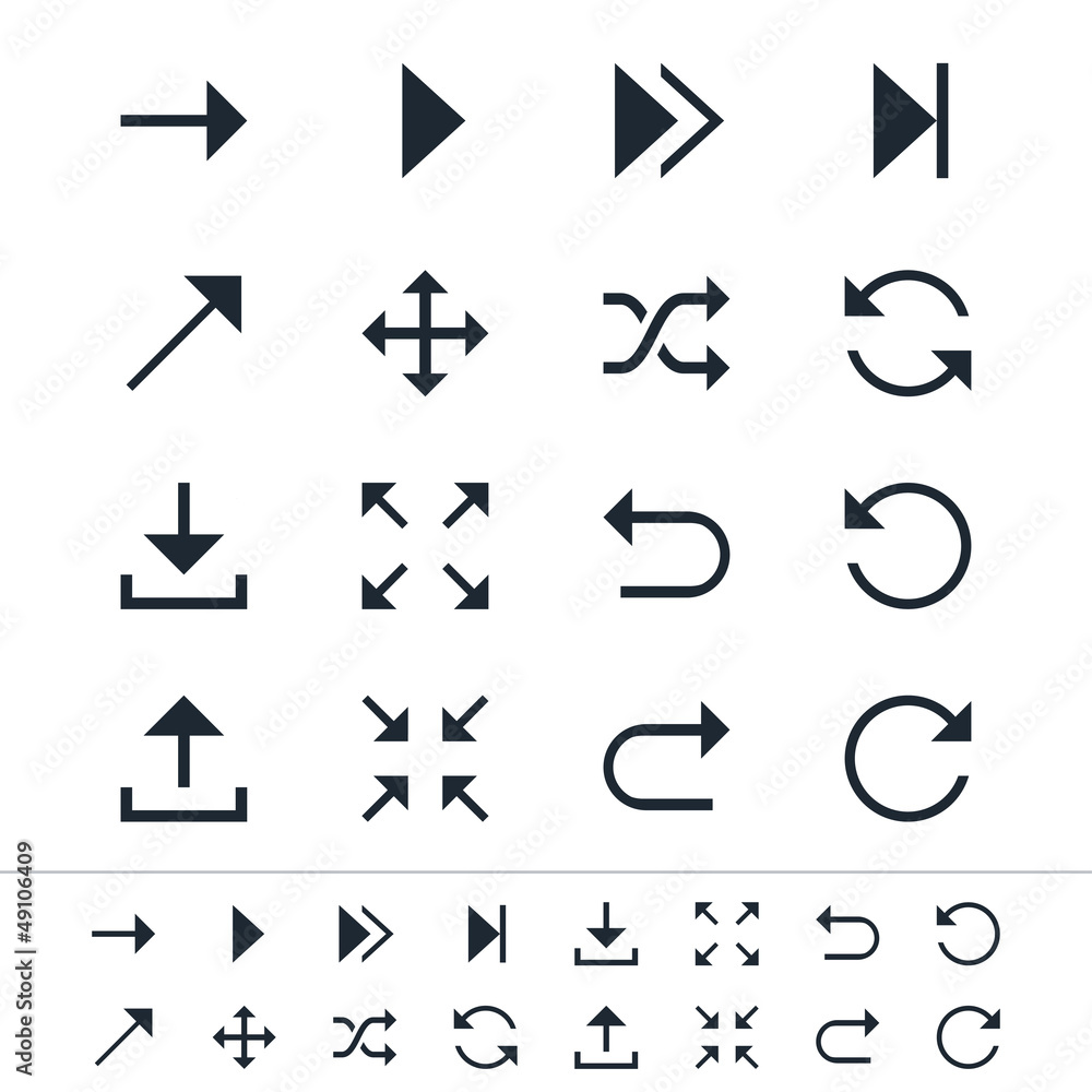 Arrow symbol icons Stock Vector | Adobe Stock