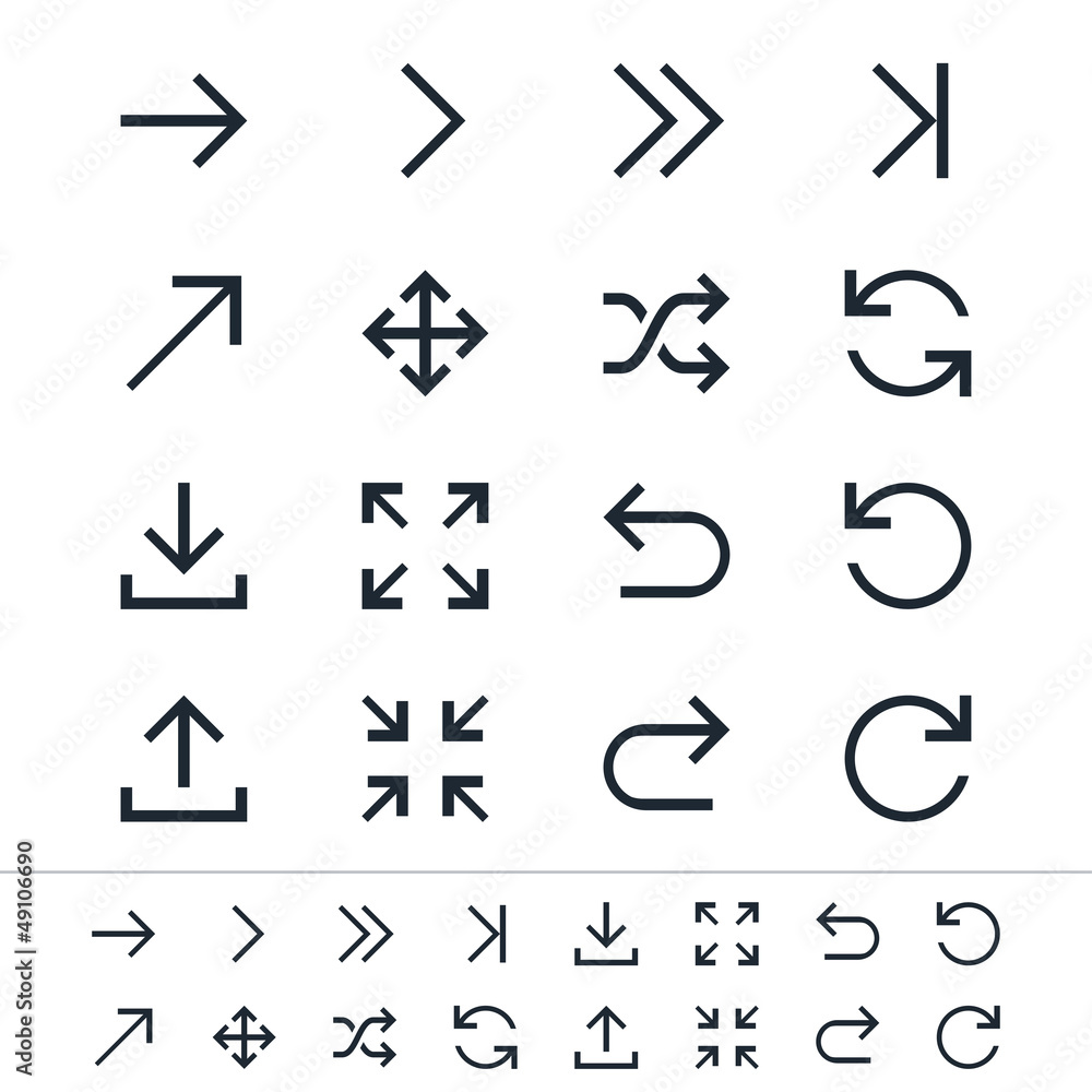 Arrow symbol icons Stock Vector | Adobe Stock