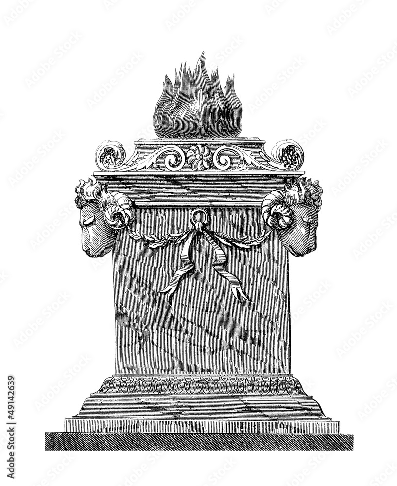 Antique Brazier - Brasero - Ancient Rome : "Foculus" Stock Illustration ...