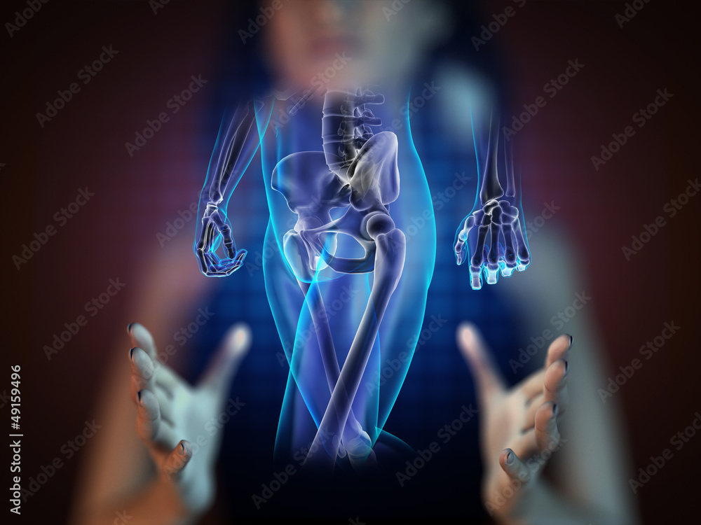 human radiography scan on hologram Stock Illustration | Adobe Stock