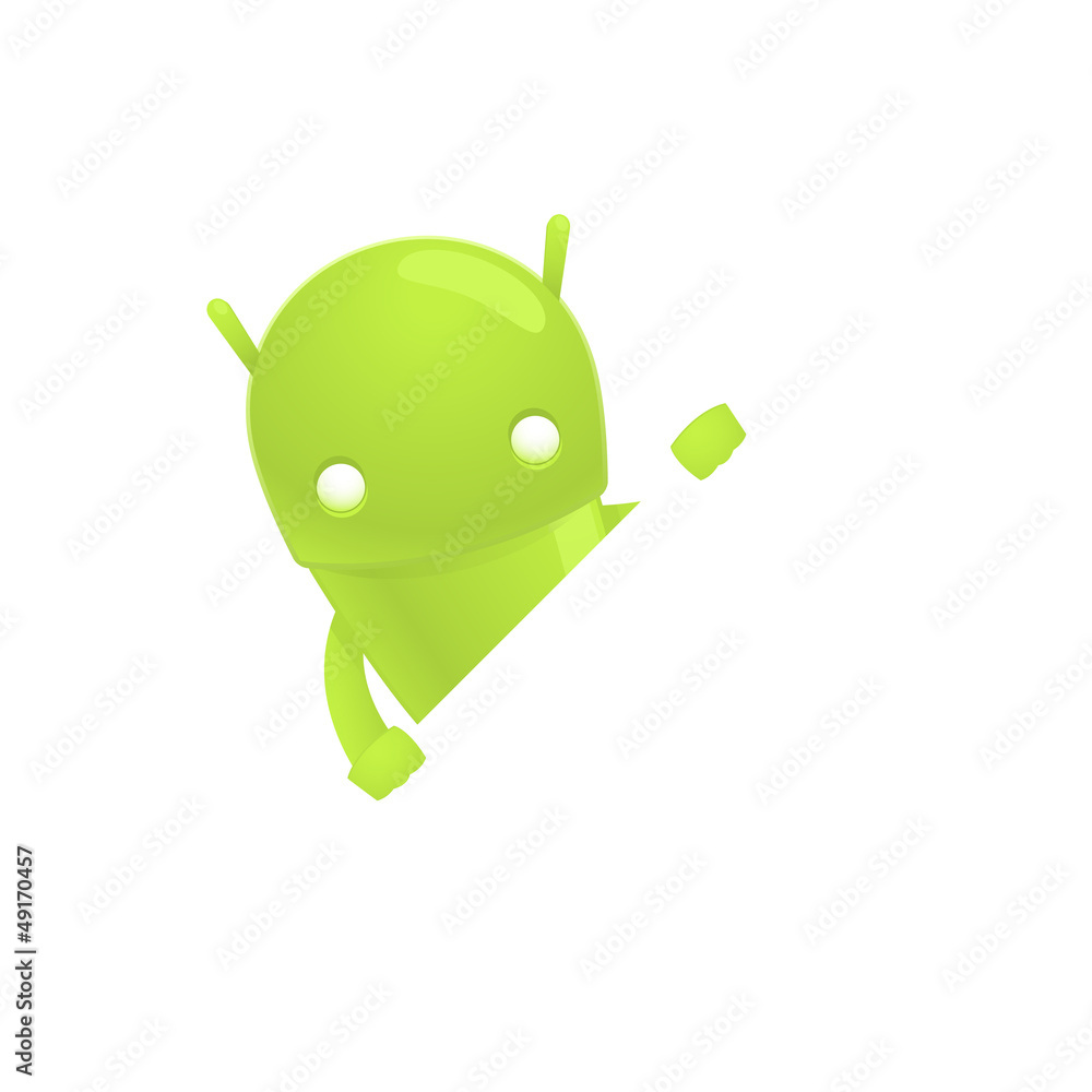 funny cartoon android Stock Vector | Adobe Stock