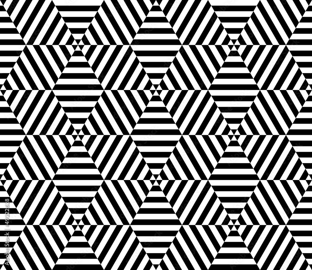Black and white hexagon seamless pattern background Stock Vector ...