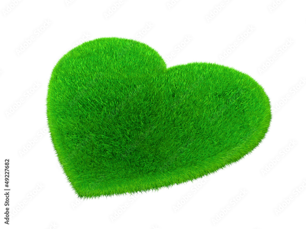 Heart-shaped grassland Stock Illustration | Adobe Stock