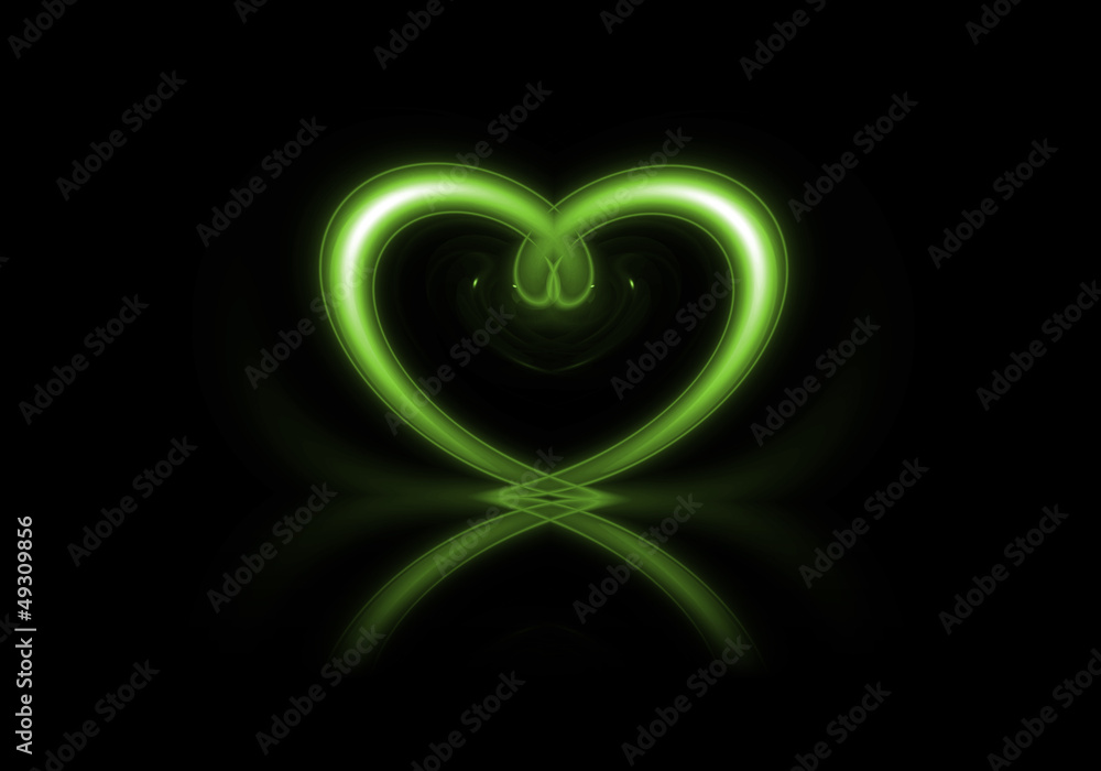 Green And Black Hearts