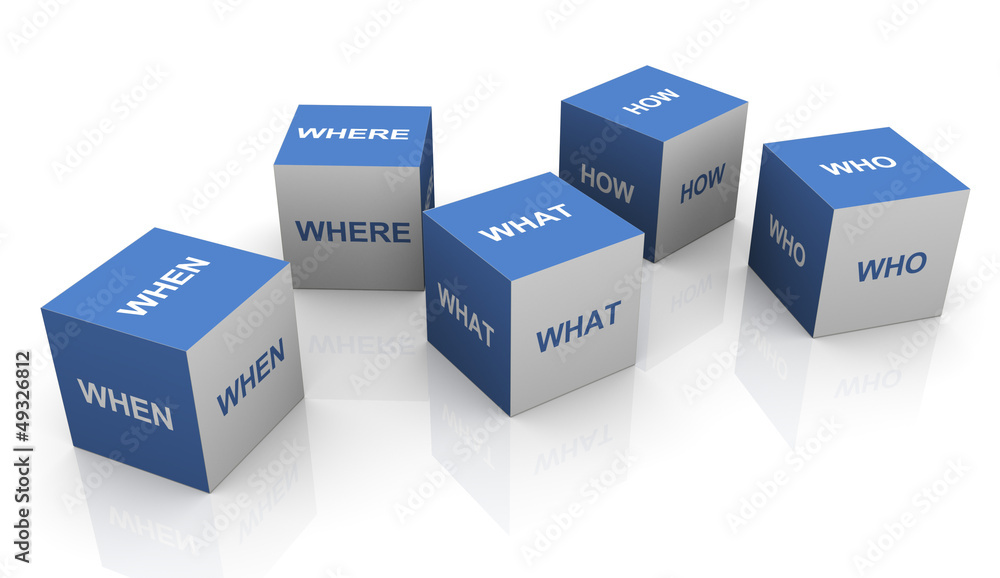 3d questions words cubes Stock Illustration | Adobe Stock